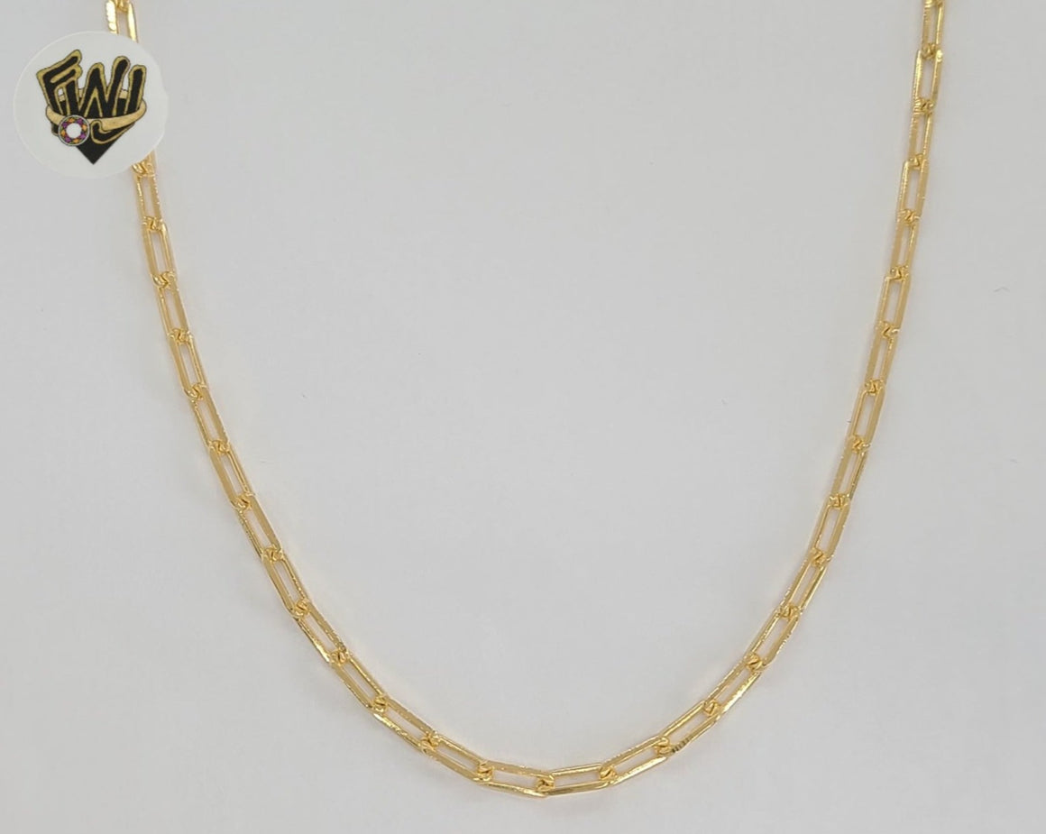 (1-1810) Gold Laminate - 3.5mm Paper Clip Link Chain - BGF